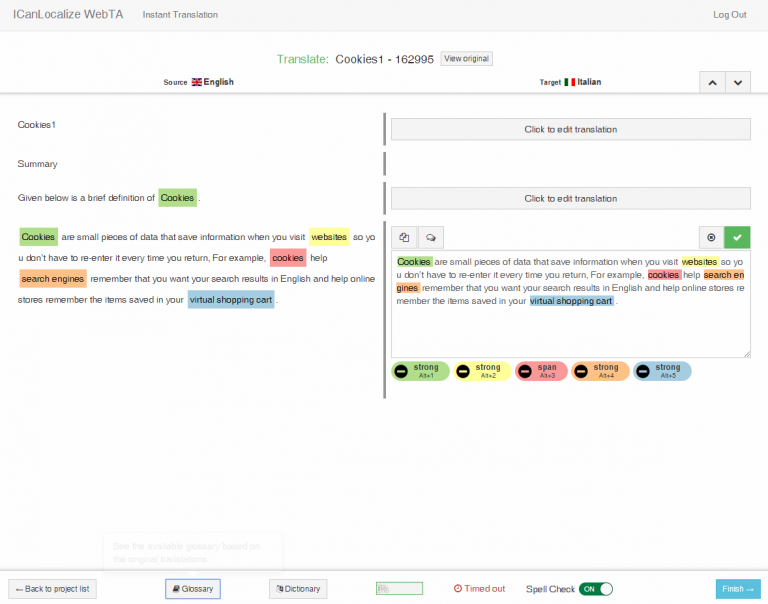 ICanLocalize Documentation | How to apply formatting markers in WebTA